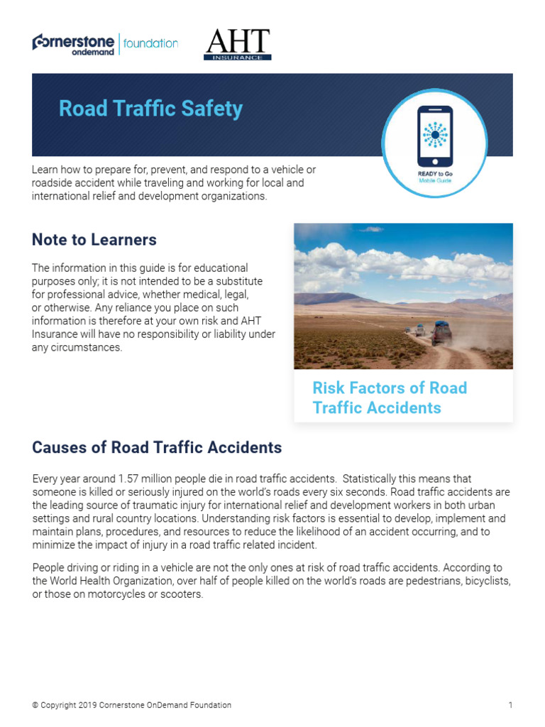 Road Traffic Safety | PDF | Traffic Collision | Road Traffic Safety