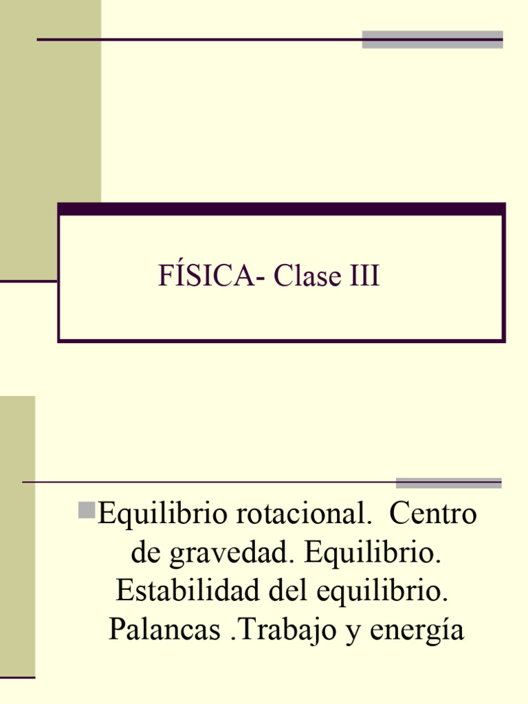 FISICA Mecanica - CLASE III | PDF