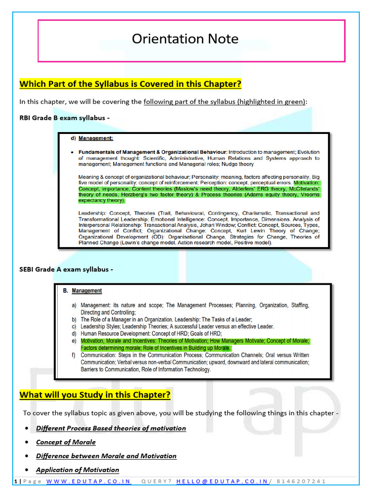 Orientation Note 6 Lyst9526 | PDF