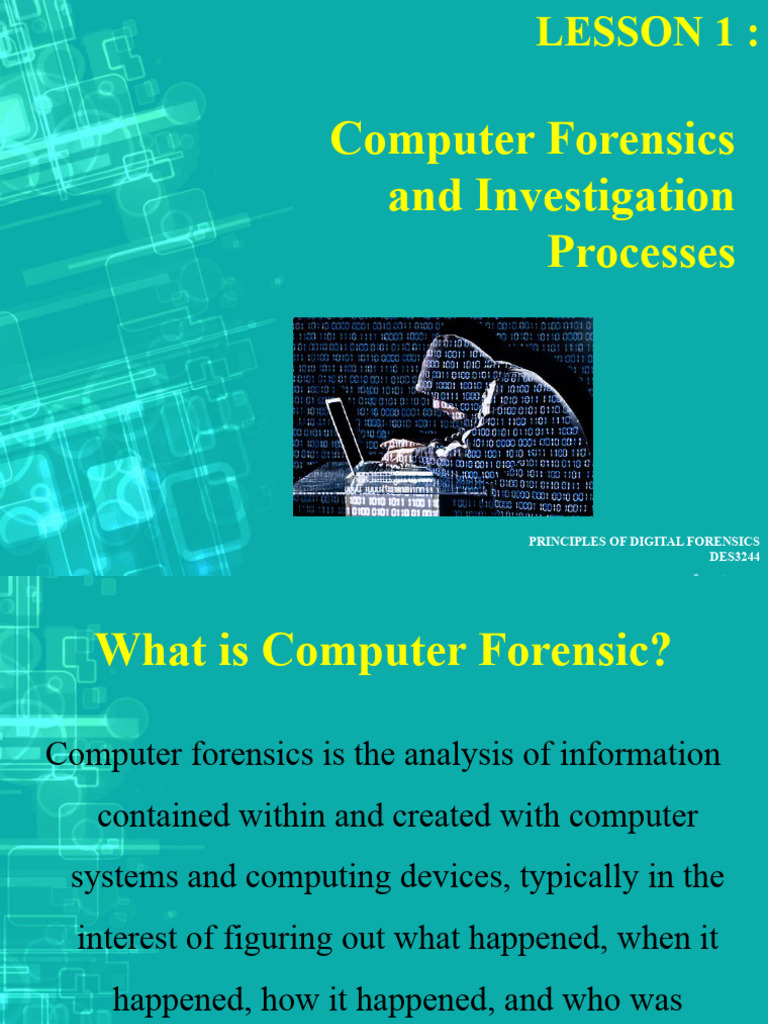 Digital Forensic Topic 1 | PDF