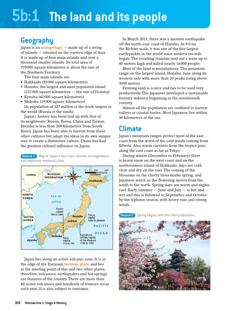 Lesson 2 - The Land and Its People Student Handout | PDF