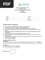 Mathematics Form 2 - Zeraki Achievers 2.0 - Question Paper | PDF | Area | Speed