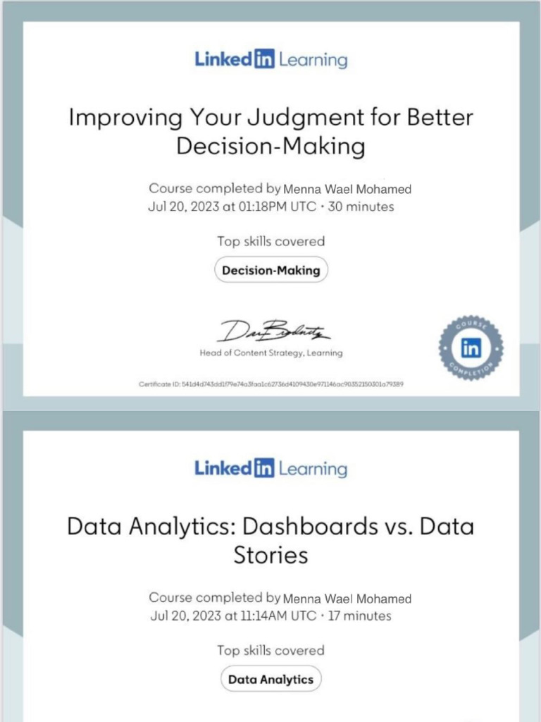 LinkedIn Courses (CIB) | PDF
