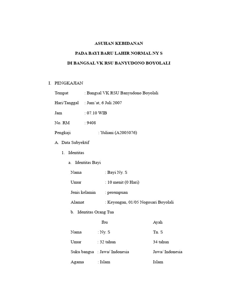 Asuhan Kebidanan Bayi Baru Lahir | PDF | Self-Improvement | Wellness