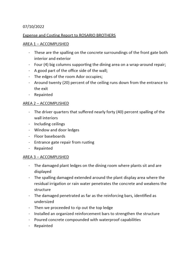 Collection Report and Assayed Expenses | PDF | Art | Technology & Engineering