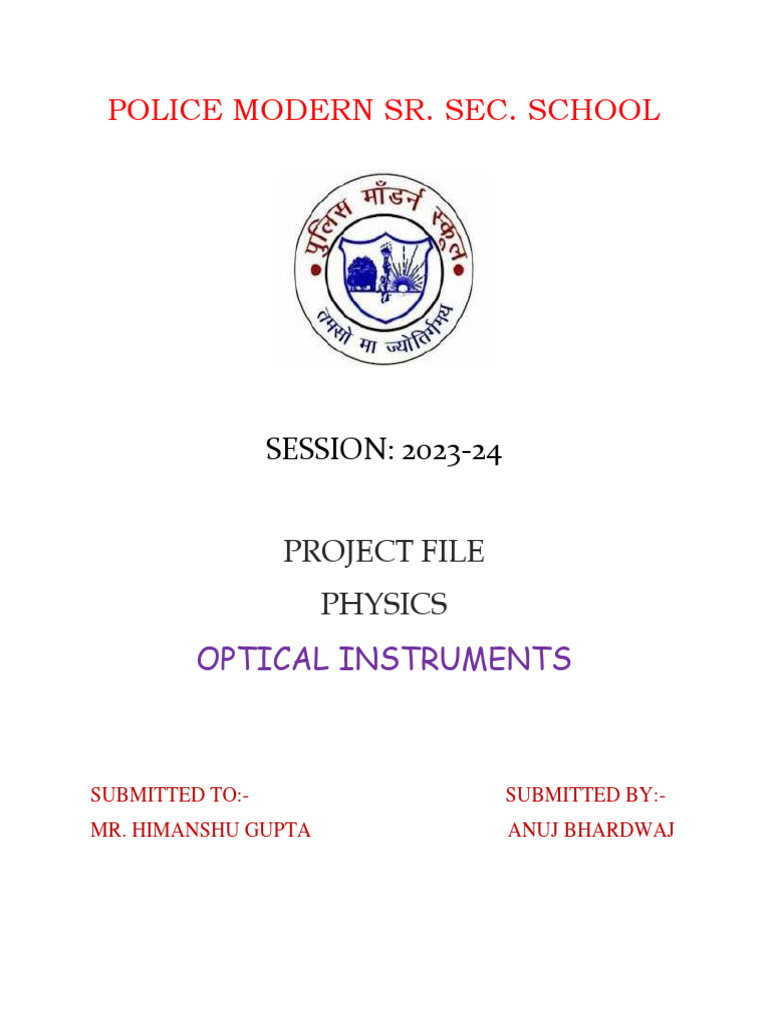 Optical Instruments Project File | PDF | Computers