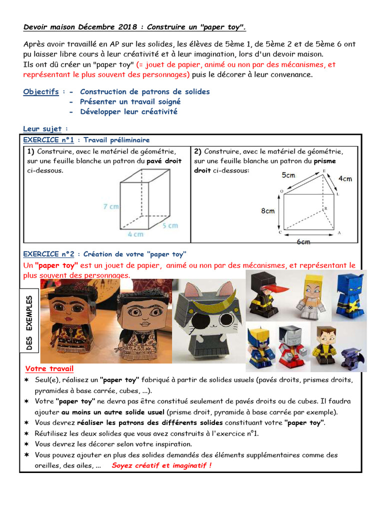 5e Paper Toy | PDF