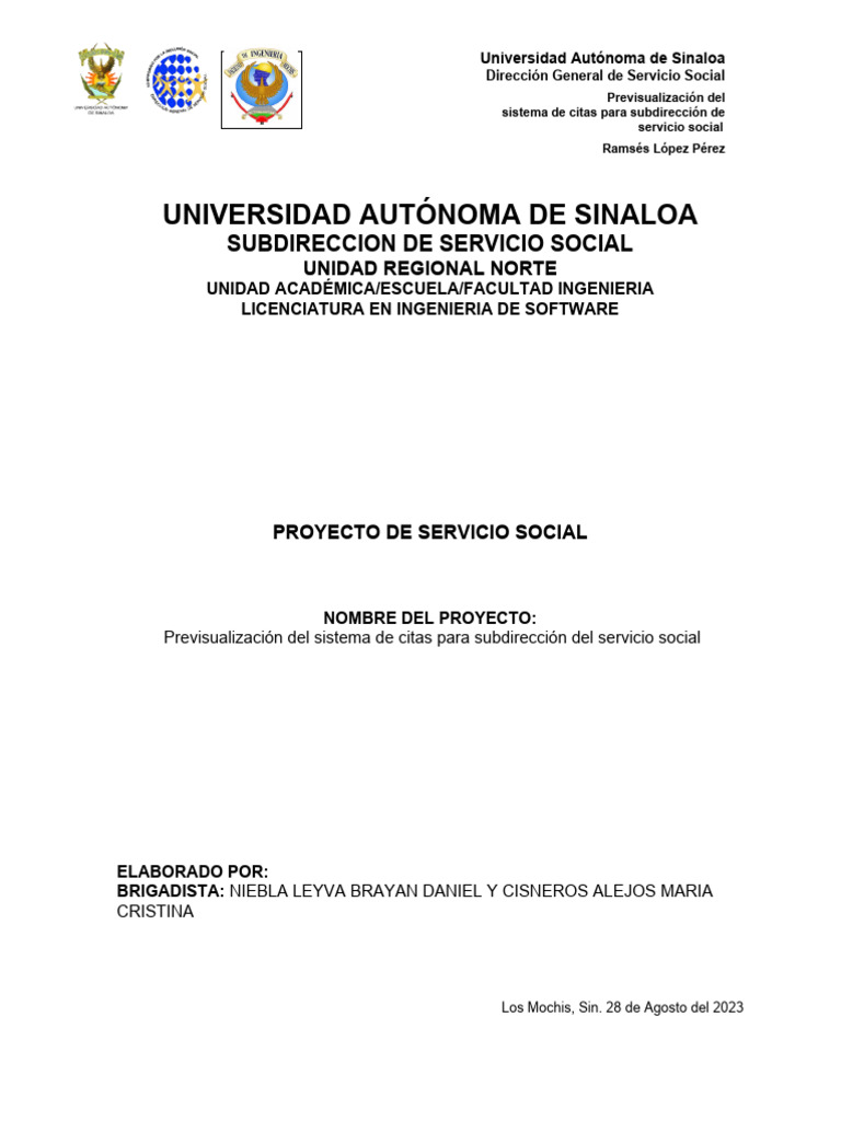 GUIA DE PROYECTO DE SERVICIO SOCIAL V4 (Copia) | PDF
