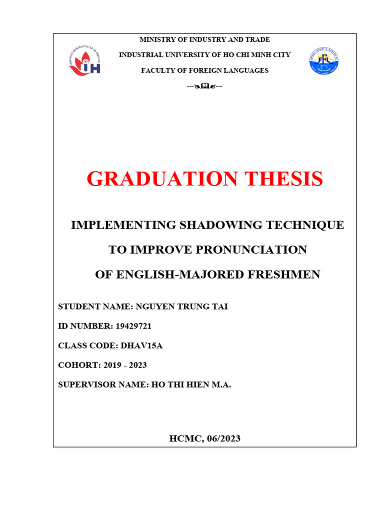 Implementing Shadowing Technique to Improve Pronunciation of English ...
