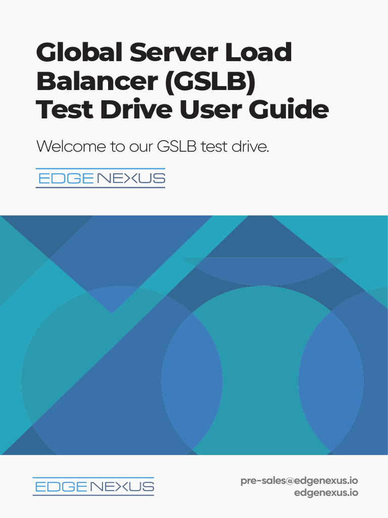 Global Server Load Balancer Tutorial User Guide | PDF