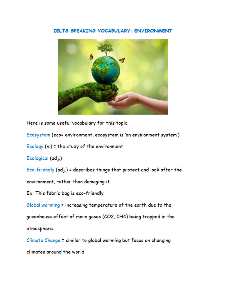 Environment Vocabulary | PDF | Waste | Greenhouse Gas