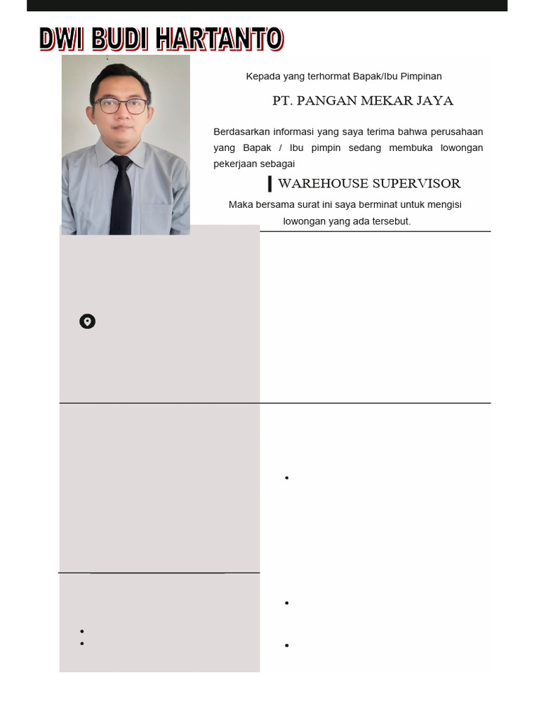 Dwi Budi Hartanto - Pt. Pangan Mekar Jaya | PDF