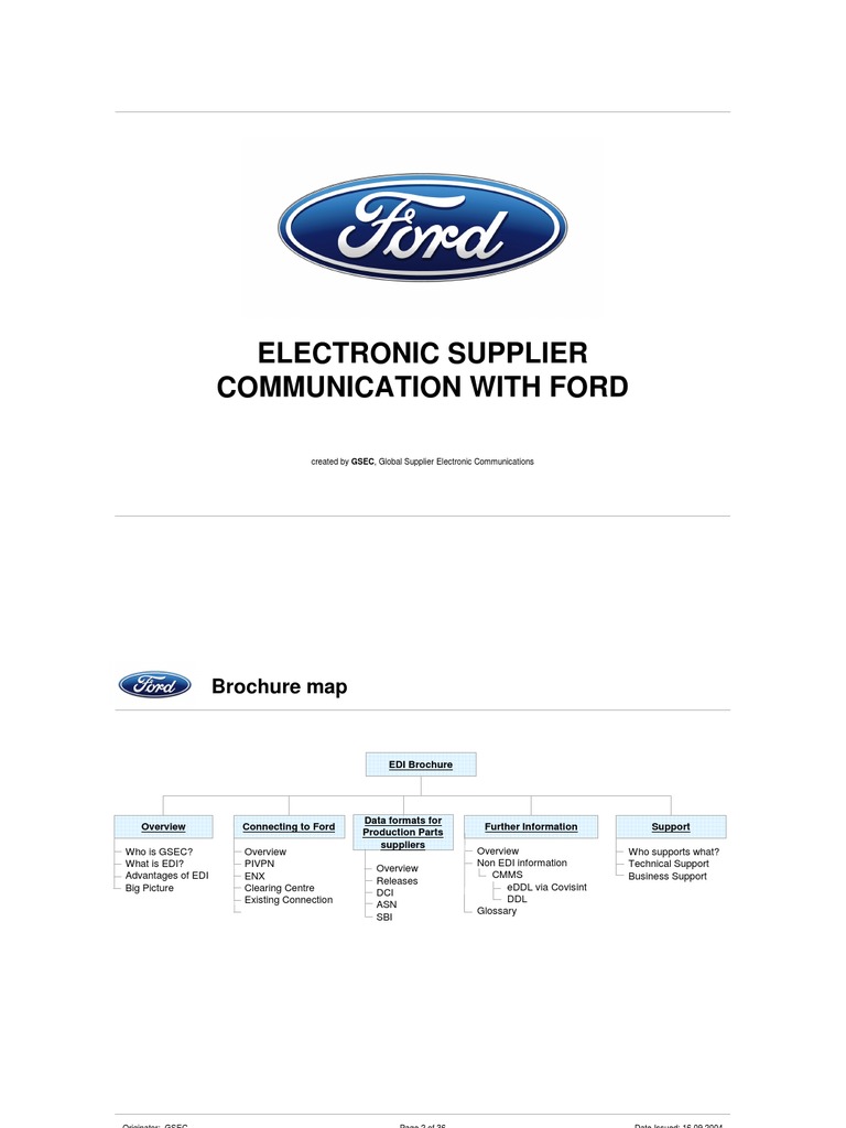 Electronic Supplier Communication With Ford: Created by | PDF ...