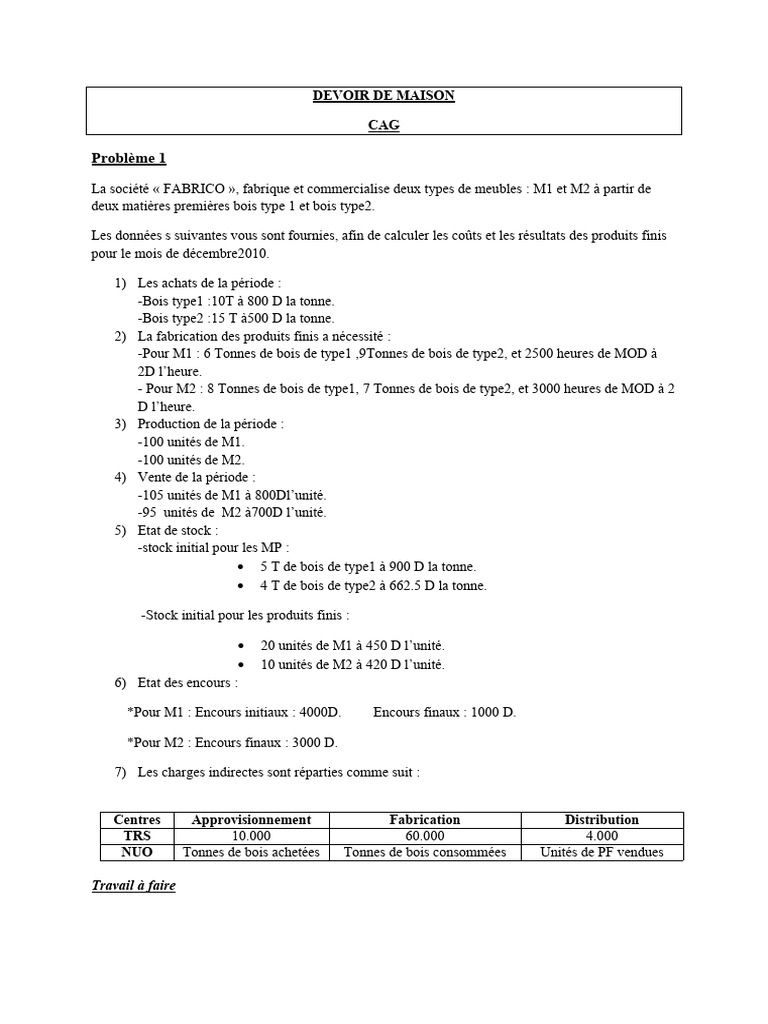 Devoir de Maison | PDF