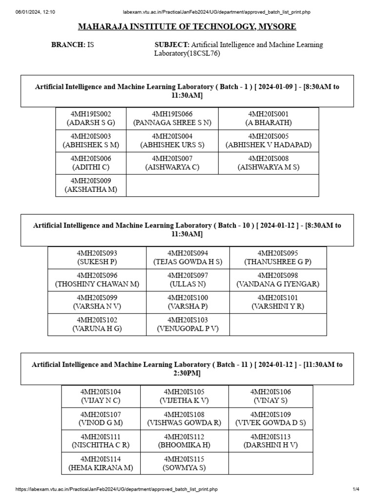 18CSL76 - Aiml Lab Exam | PDF