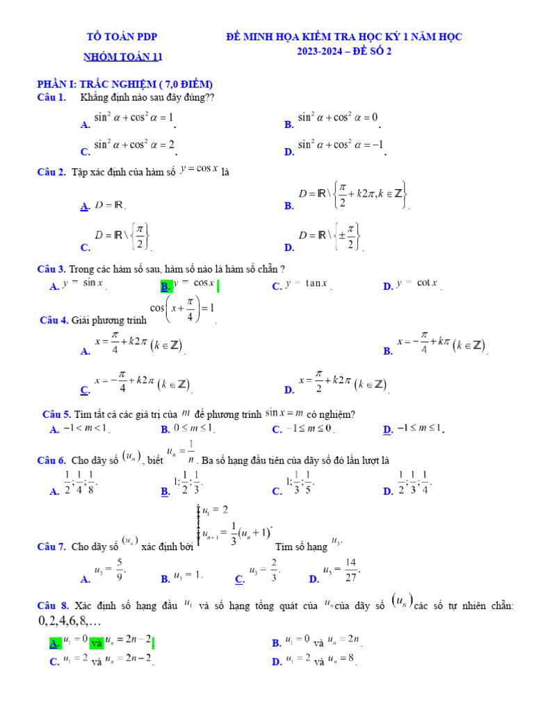 ĐỀ minh hoa2 K11 da | PDF