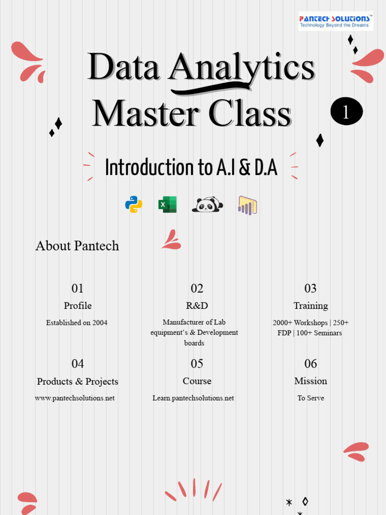 Data Analytics Master Class Data Analytics Master Class: Introduction ...