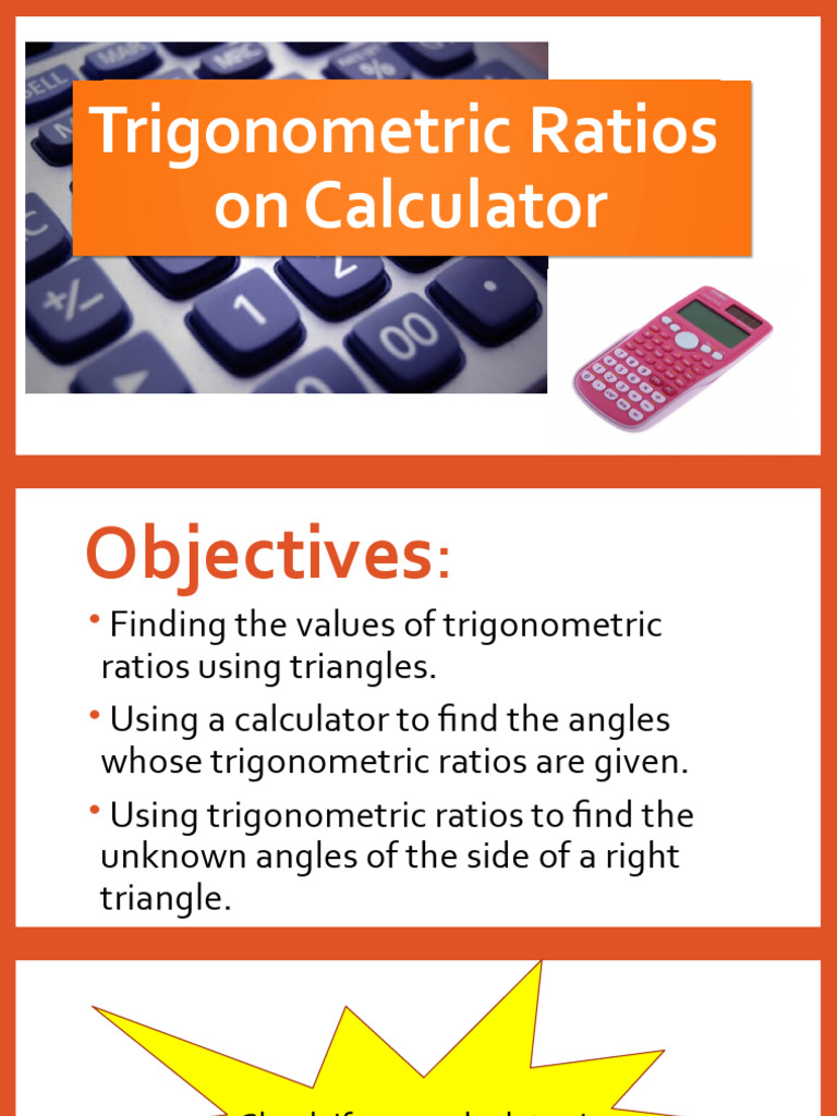 Trigonometric Ratios On Calculator | PDF