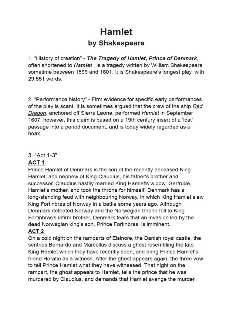 Hamlet Presentation | PDF