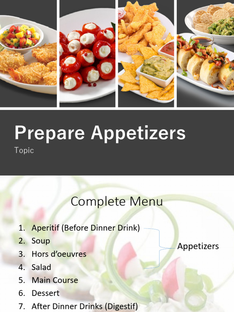 Appetizers From Different Countries | PDF | Hors D'oeuvre | Western Cuisine