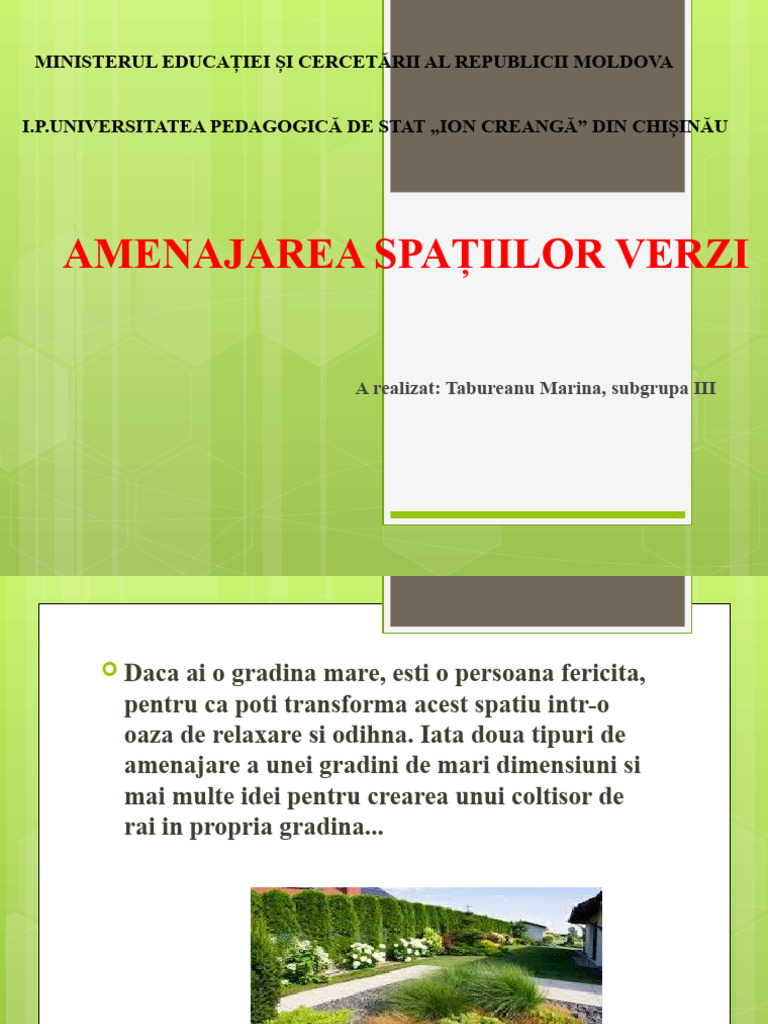 Amenajarea Spatiilor Verzi | PDF
