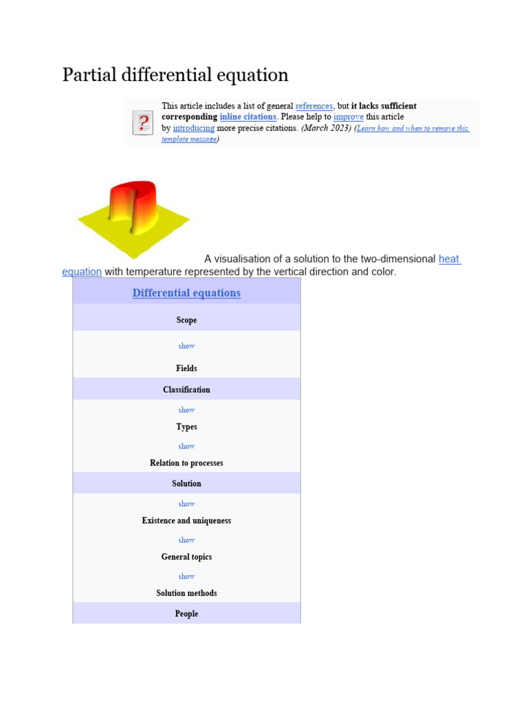 Partial Differential Equation Intro | PDF