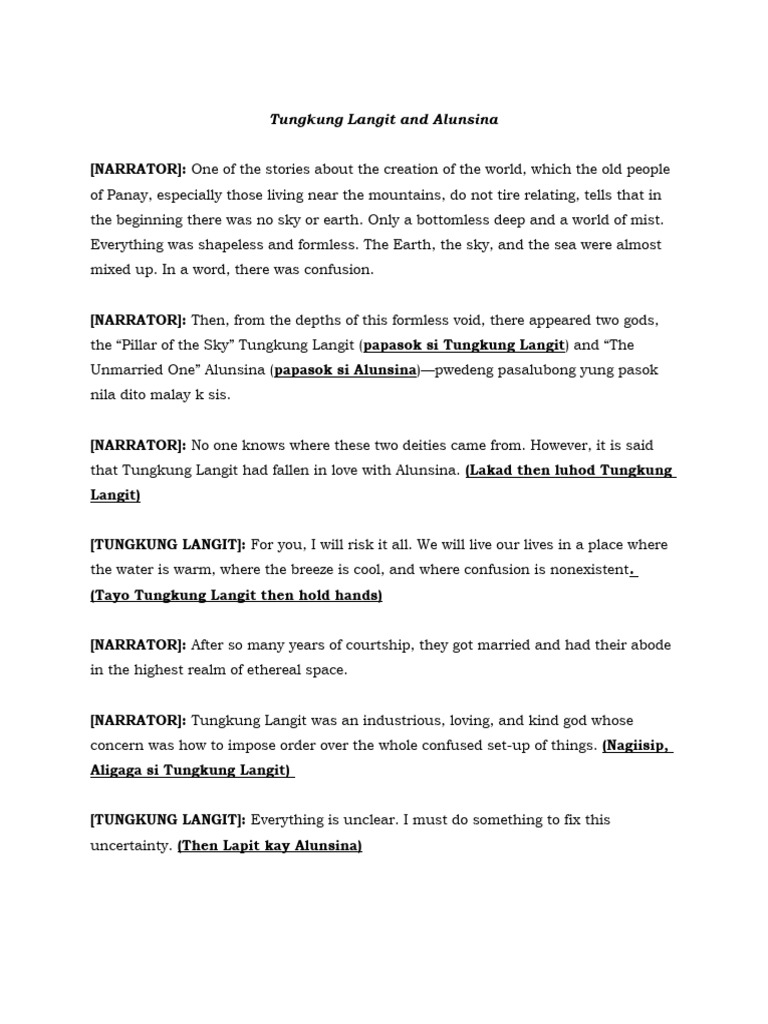 Tungkung Langit and Alunsina | PDF