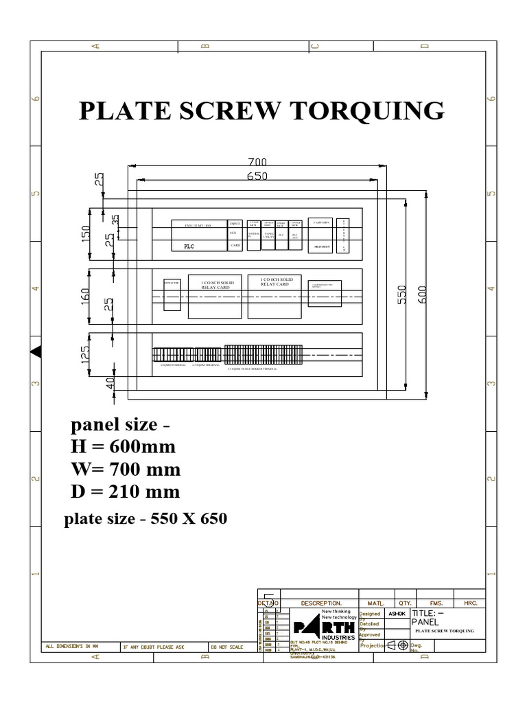 Screw Torquing Panel Layout | PDF