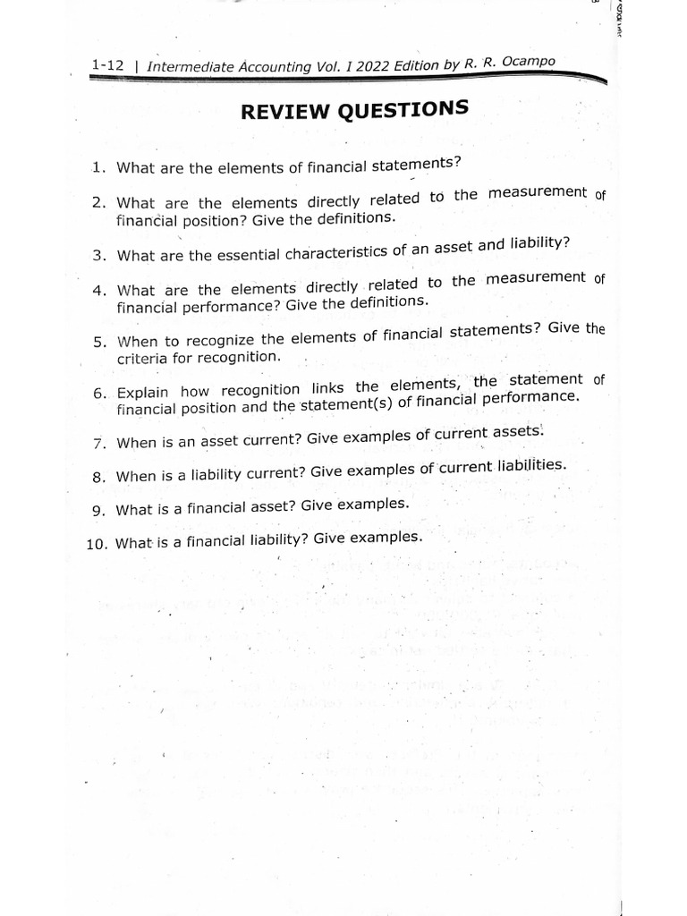 Review Terms Intacc1 Chapt 1-3 | PDF