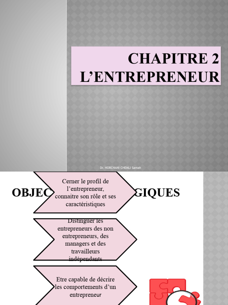Chapitre 2 Entrepreneuriat | PDF | Entrepreneuriat | Motivation