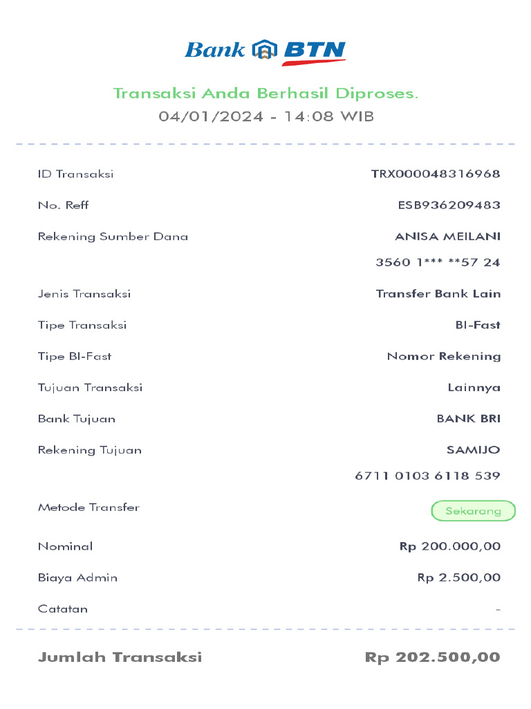 Transfer Trx000048316968 Pdf