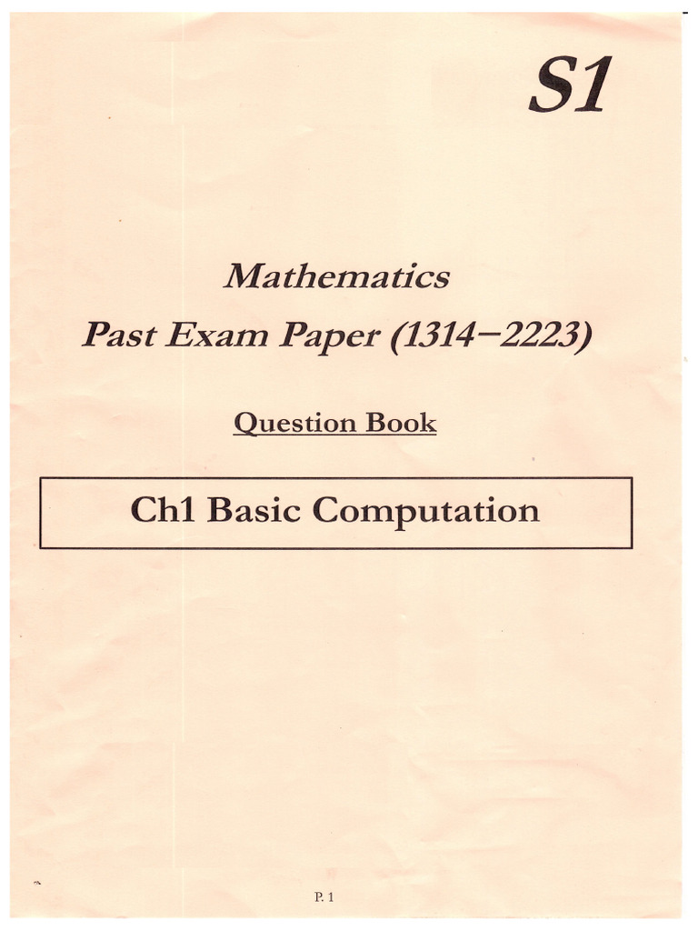 Ch1 Basic Computation Q | PDF Ch1 Basic Computation Q | PDF