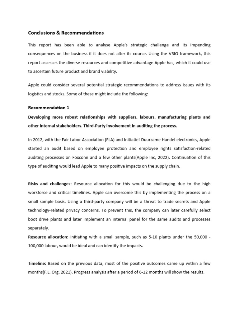 Conclusions & Recommendations | PDF