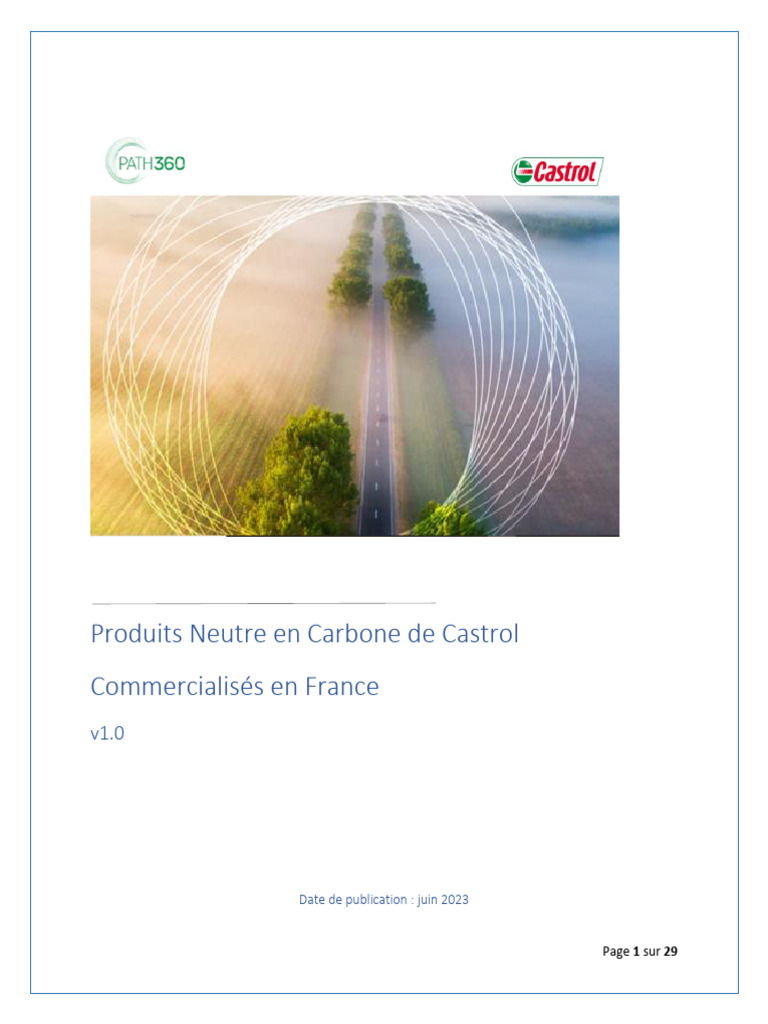 Castrol Carbon Neutral Products | PDF