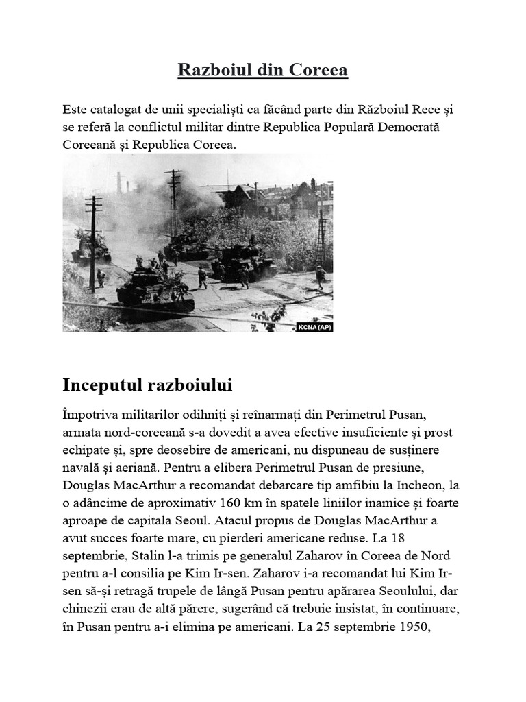 Razboiul Din Coreea | PDF