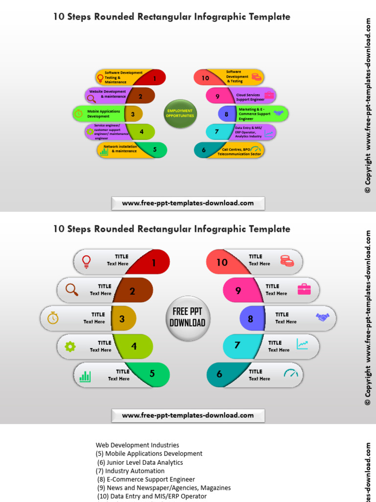 10 Steps Rounded Rectangular Infographic Template | PDF | Enterprise ...