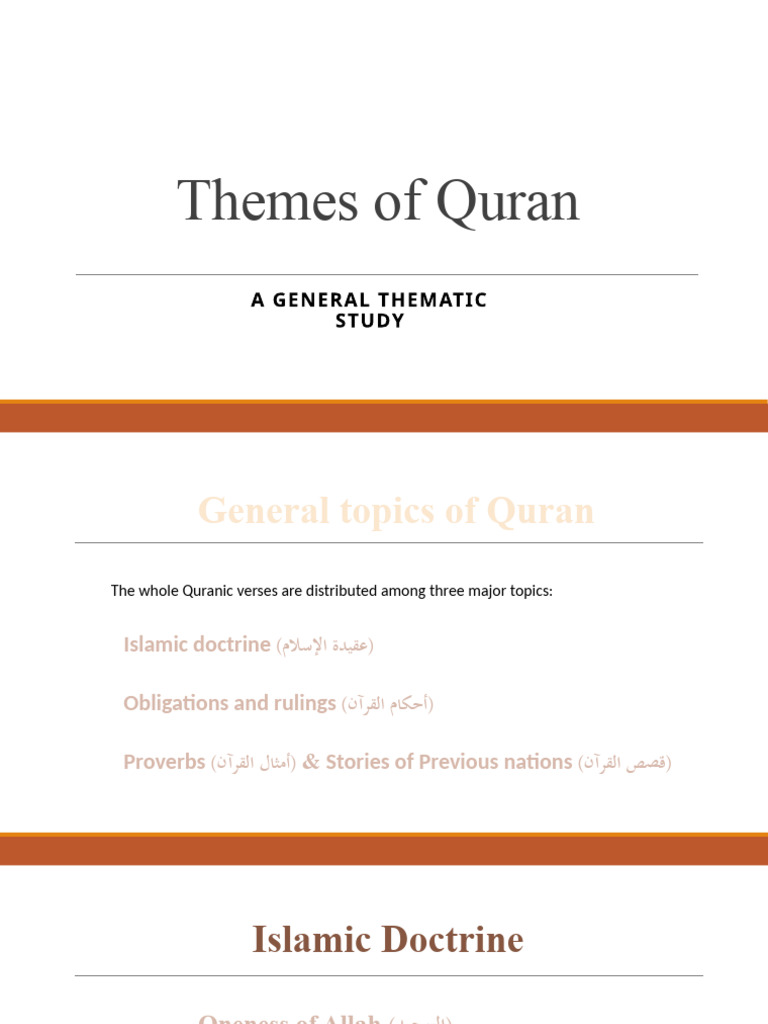 Themes of Quran (Islamic Doctrine) | PDF | Prophets And Messengers In ...