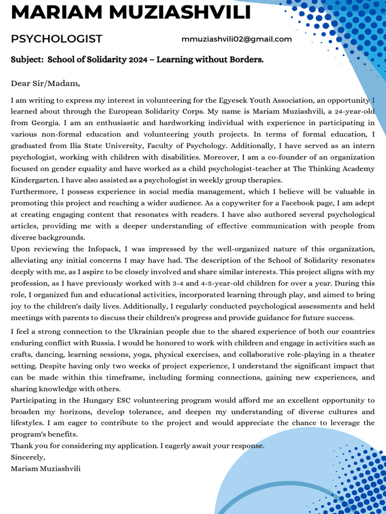 School of Solidarity 2024 - Learning Without Borders | PDF