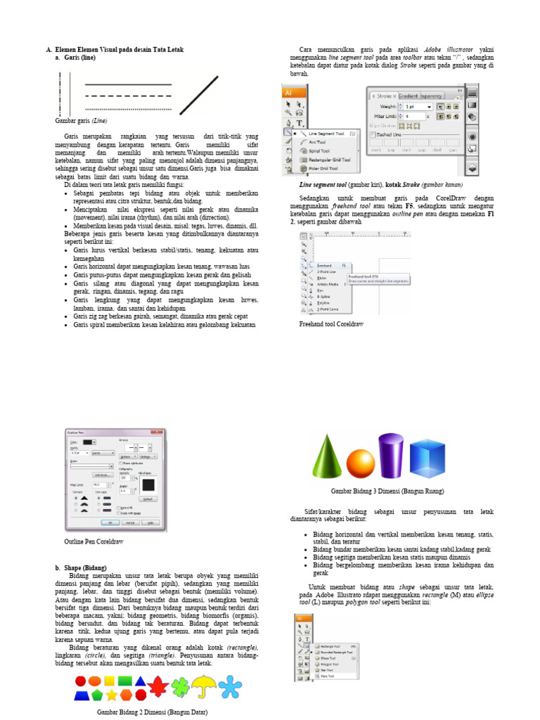 Elemen Elemen Visual Pada Desain Tata Letak | PDF