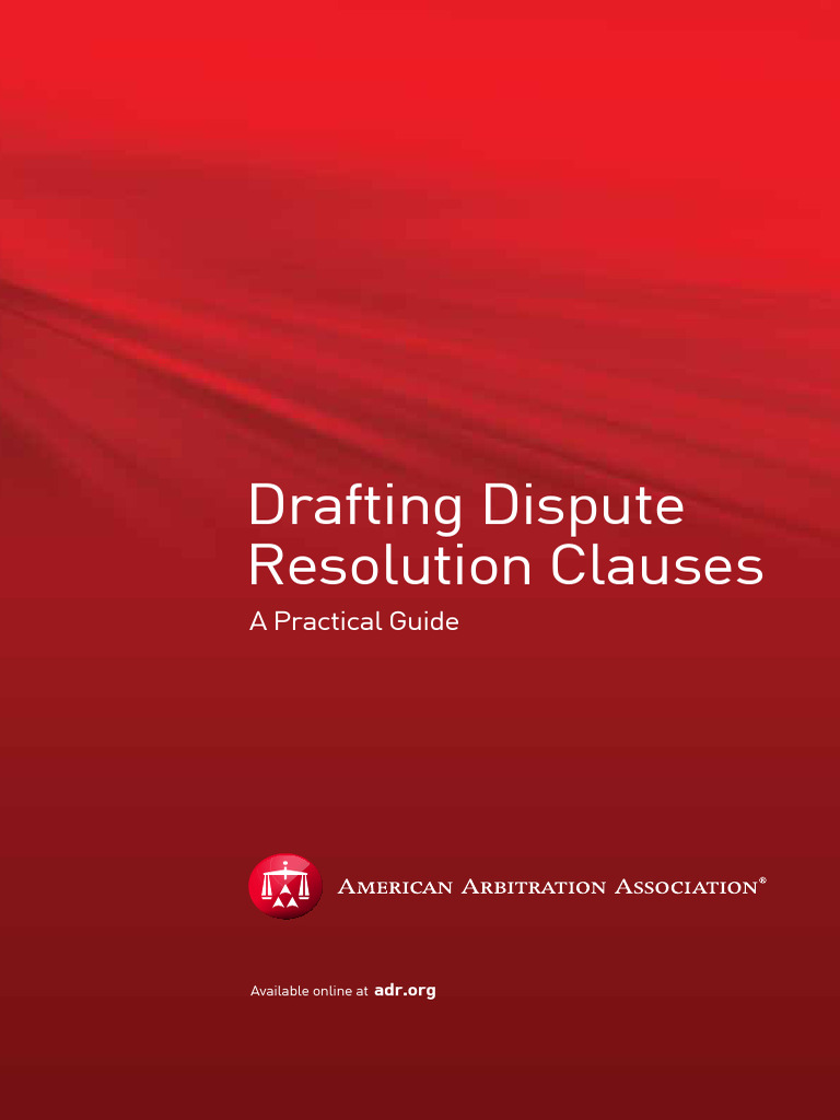 Guide For Drafting ADR Clauses - 1 | PDF