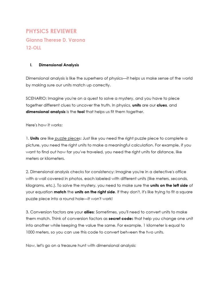 Physics Reviewer | PDF | Teaching Methods & Materials | Science ...