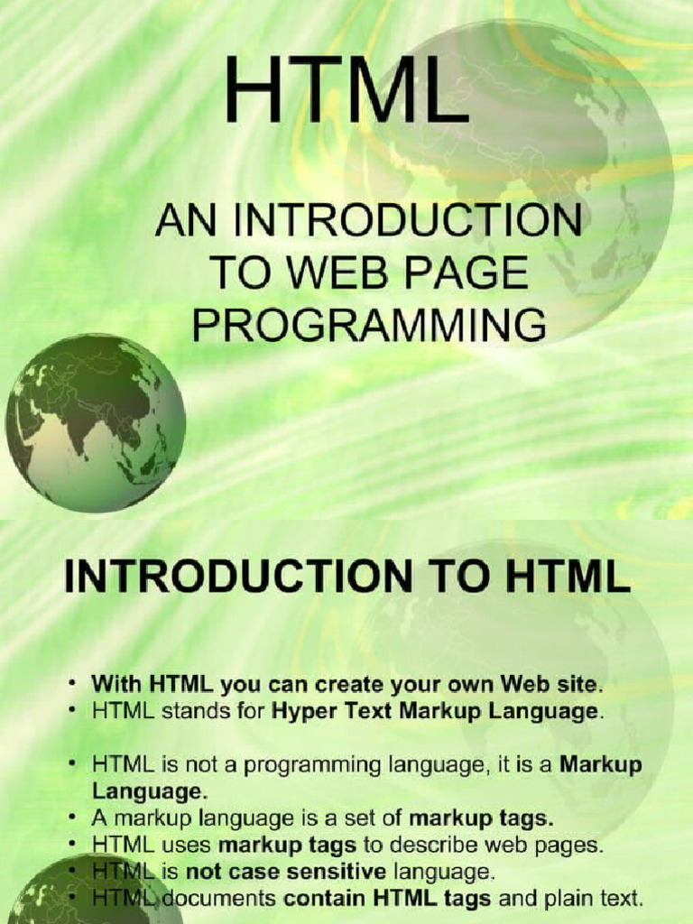 All About HTML | PDF