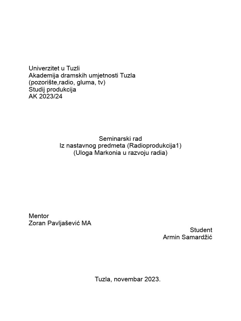 Radio Markoni | PDF