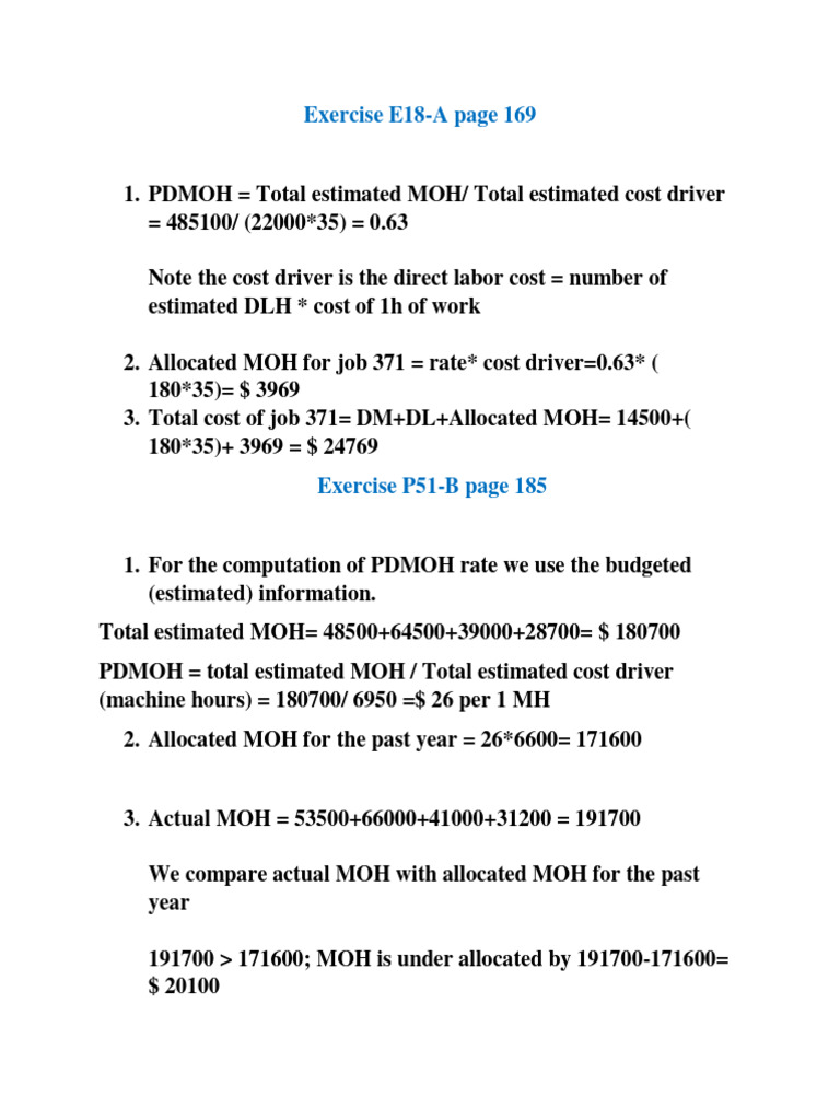 Correction Of Exercises Pdf