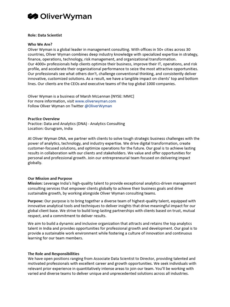 JD Data Scientist | Download Free PDF | Analytics | Data Science