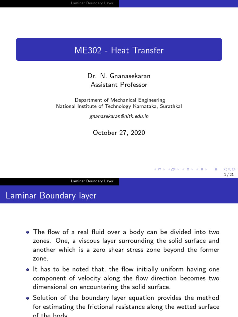 Laminar Boundary Layer | PDF | Boundary Layer | Fluid Mechanics