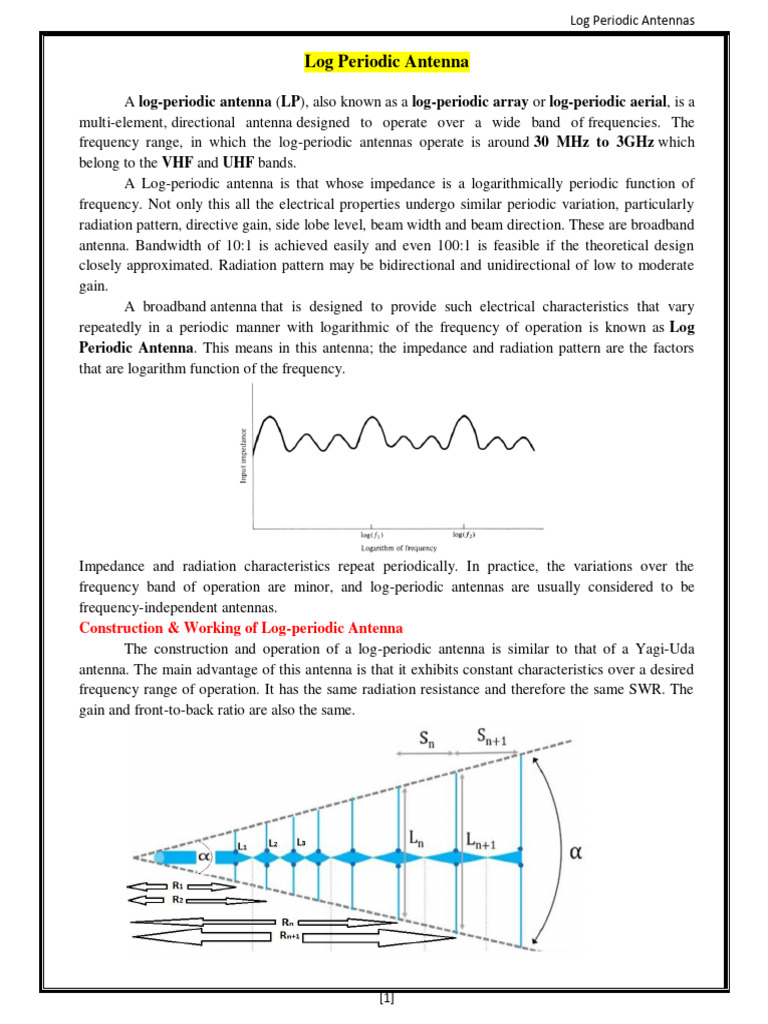 Log Periodic Antennas | PDF | Technology & Engineering