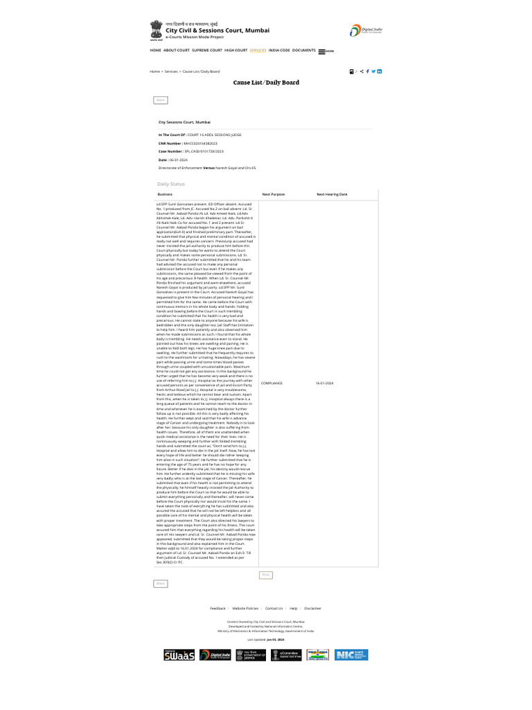 "Have Lost All Hope, Allow Me To Die in Jail": Naresh Goyal To PMLA Court | PDF