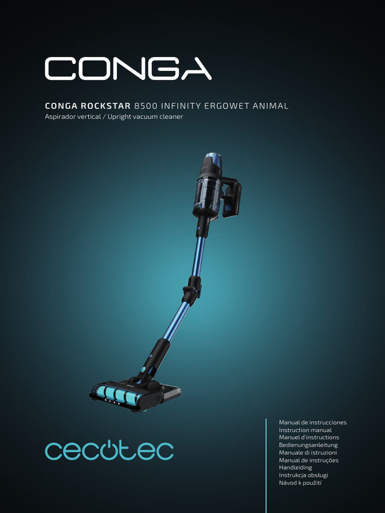 Conga Rockstar 8500 Infinity Ergowet Animal User Manual PT | PDF