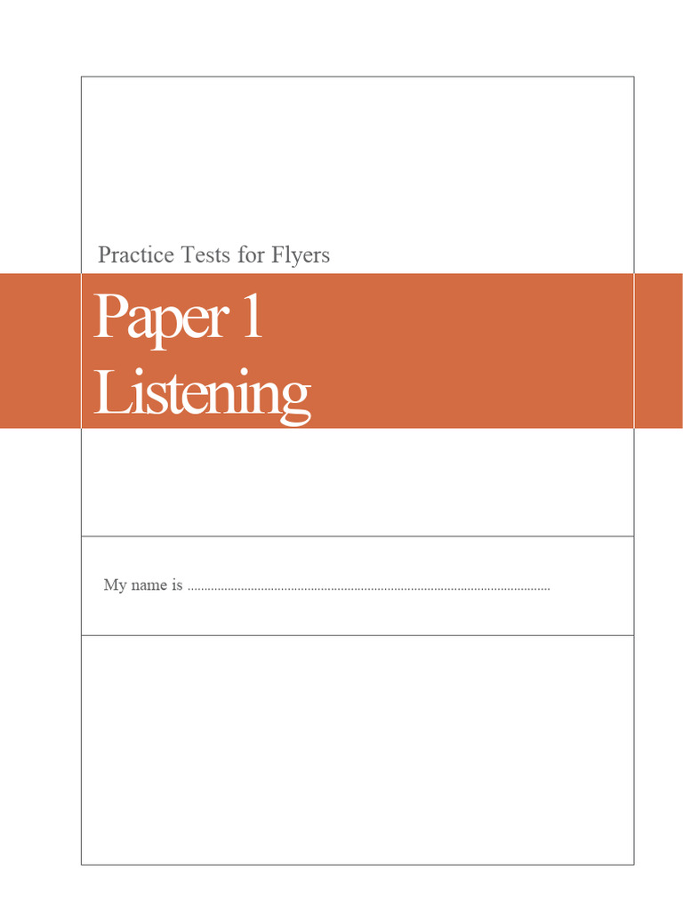 Flyers Practice Test | PDF | Grandparent